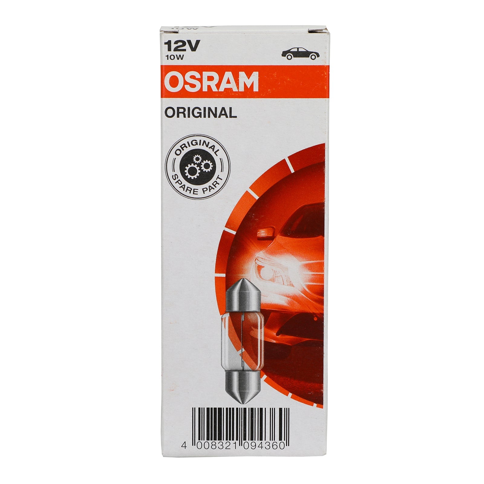10x For OSRAM General Lighting Halogen Auxiliary Light C10W 12V SV8.5- – Component Authority