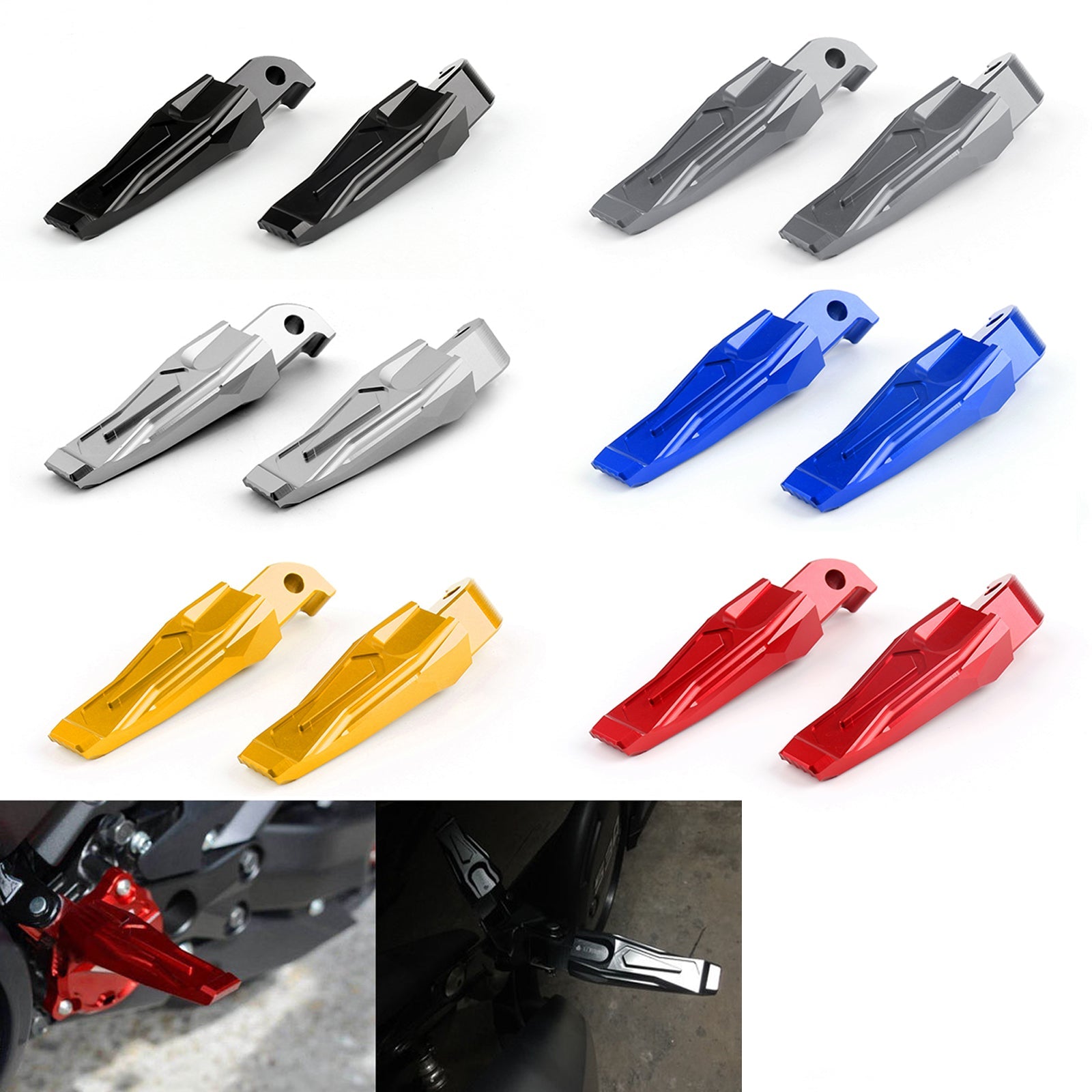 CNC Rear Foot Pegs Pedal For Yamaha TMAX500 TMAX 530 XP530 XP500 MT07 MT09 – Component Authority
