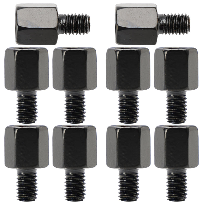 10x Motorcycle Mirror Adapters Adaptors Right-hand turn 10mm to 8mm RH ...