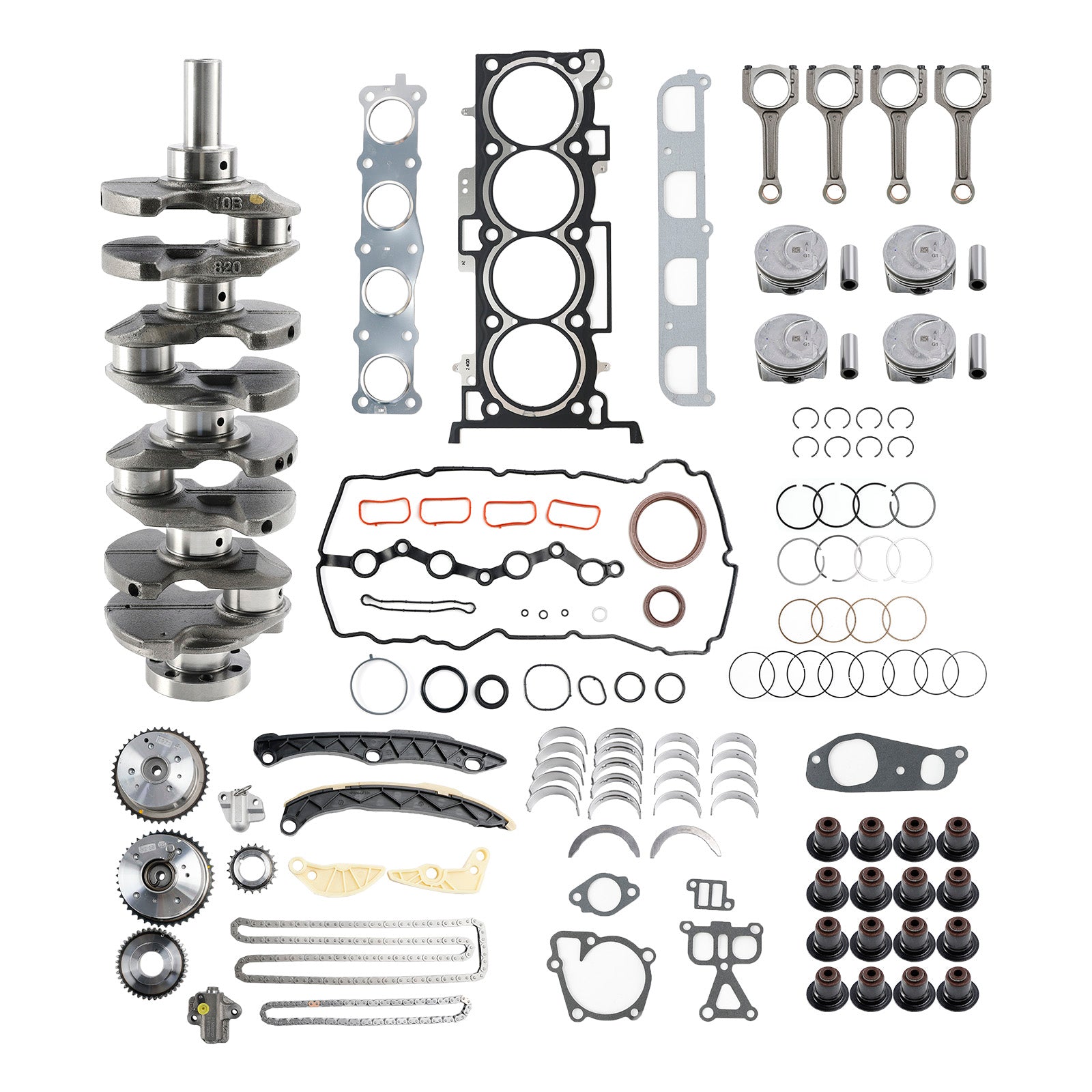 G4KH 2.0T Engine Rebuild Kit w/ Crankshaft Con Rods Timing Kit For Hyu ...
