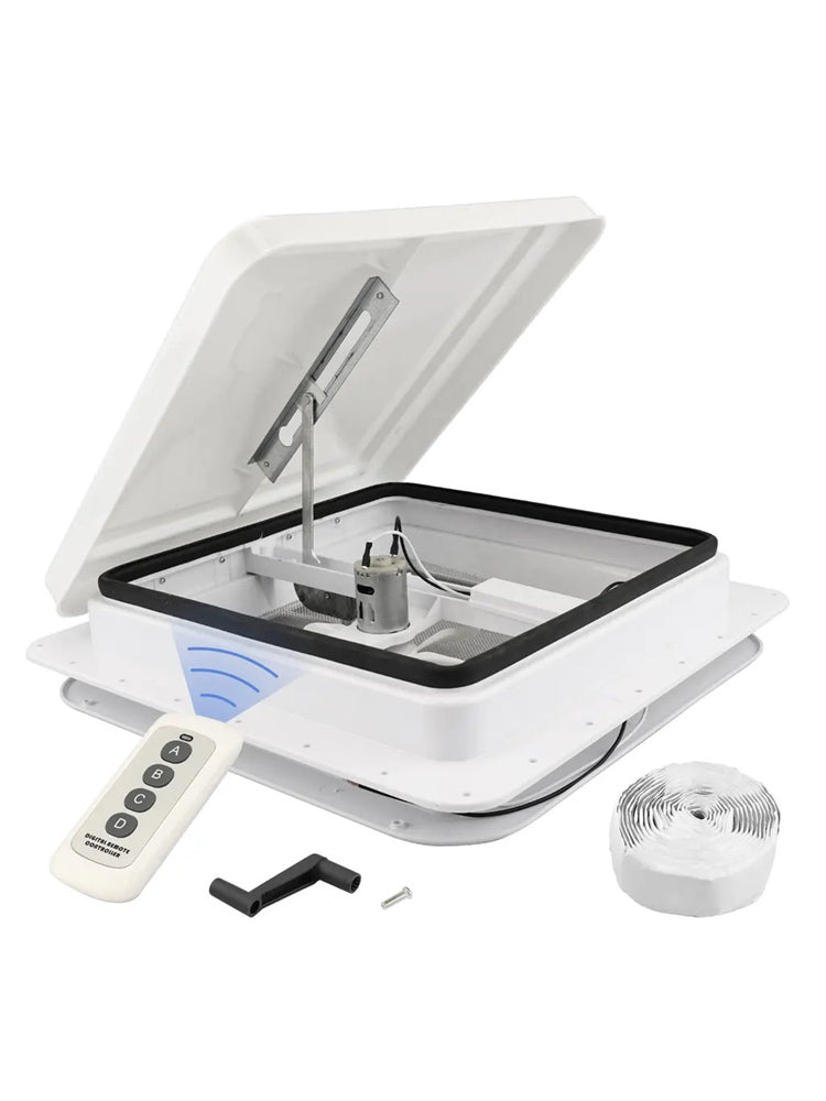 14" 12V Caravan Skylight Roof Vent Remote Control Camper Motorhome RV ...