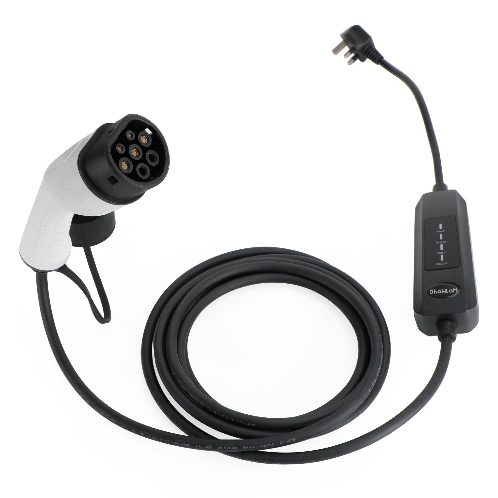 5.5M Protable 13A EV Charging Cable 3 Pin Type 2 UK Plug Electric Vehi ...