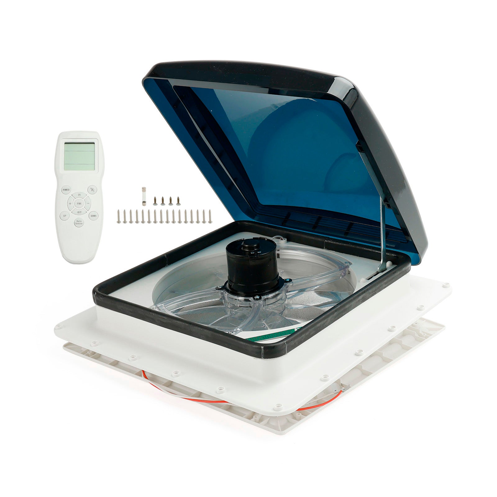 15.75" RV Caravan Roof Vent RV Fan 12V Skylight With Remote Control 10 ...