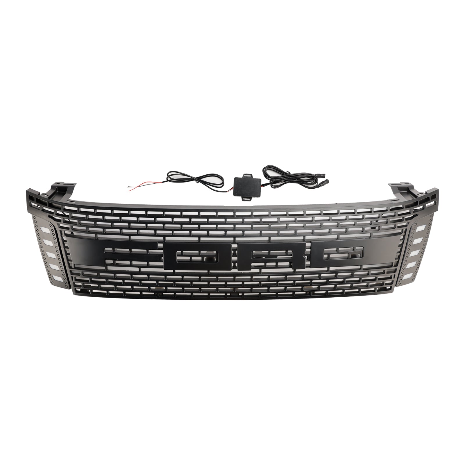 2012-2014 Ford Ranger T6 w/ LED Light Matt Black Front Bumper Grill Gr ...