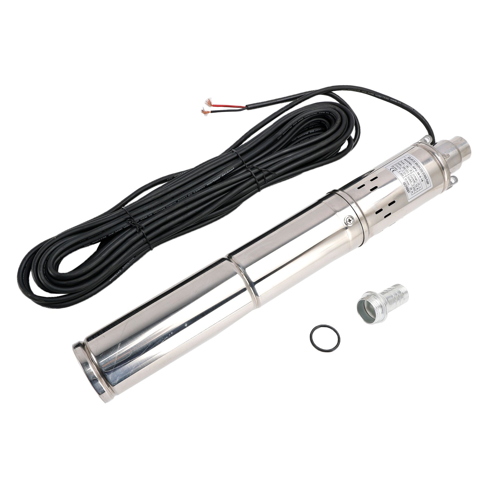 3" 12V 150W Deep Well Solar Submersible Bore Hole Water Pump Built-in ...