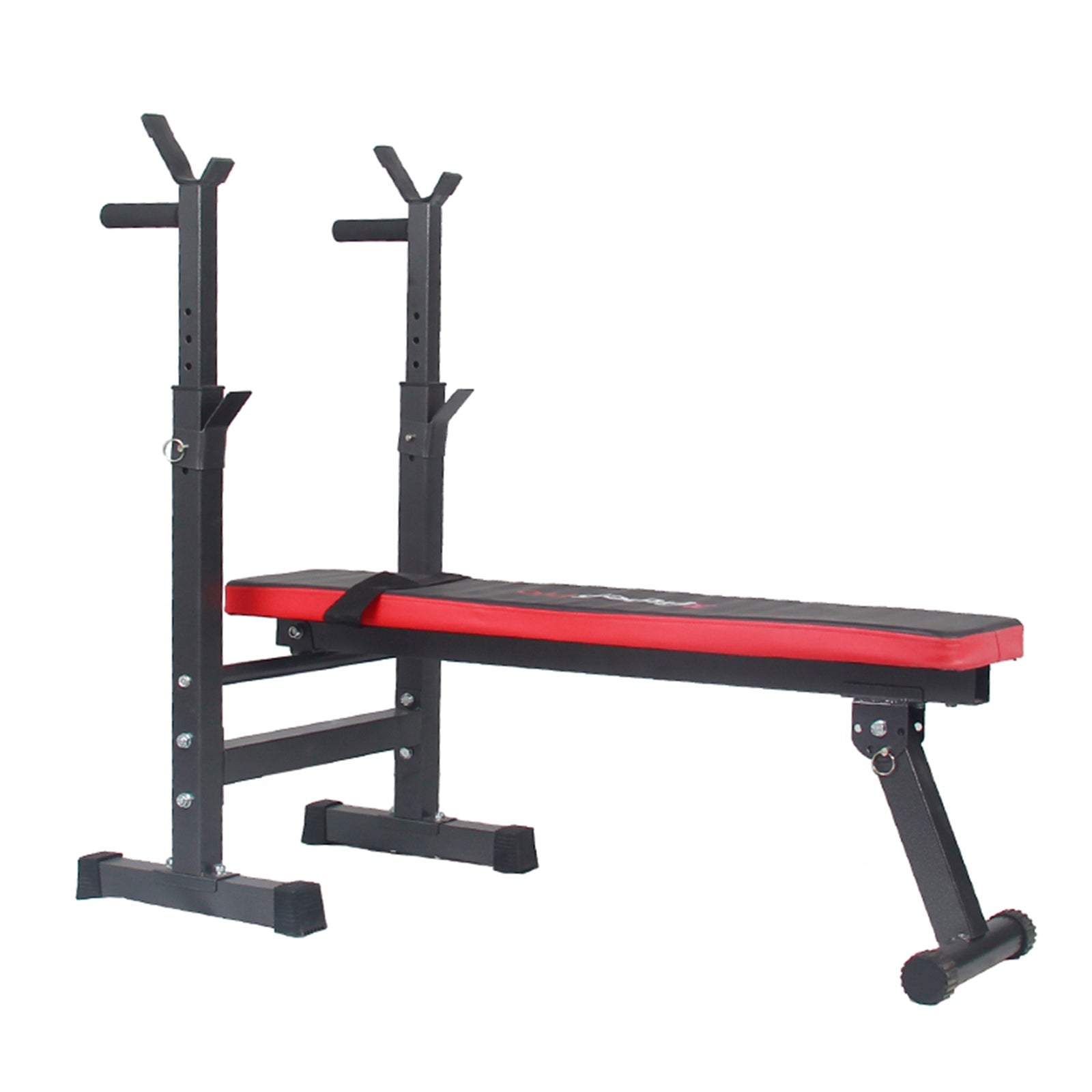 Adjustable Weight Bench Folding Bench Press Bench w/Barbell Rack Pec w ...