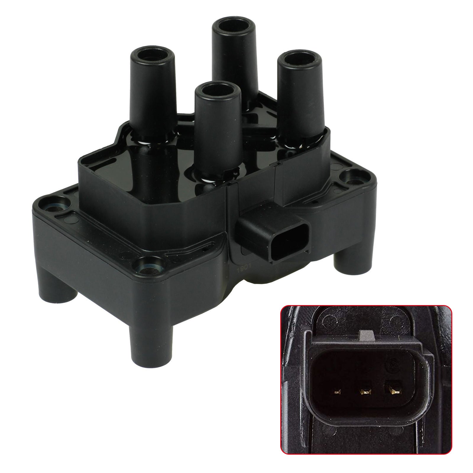 Ignition Coil Pack Fit For Ford Fiesta Mk6 Mk7 2005-2017 1.25 1.4 1.6 ...