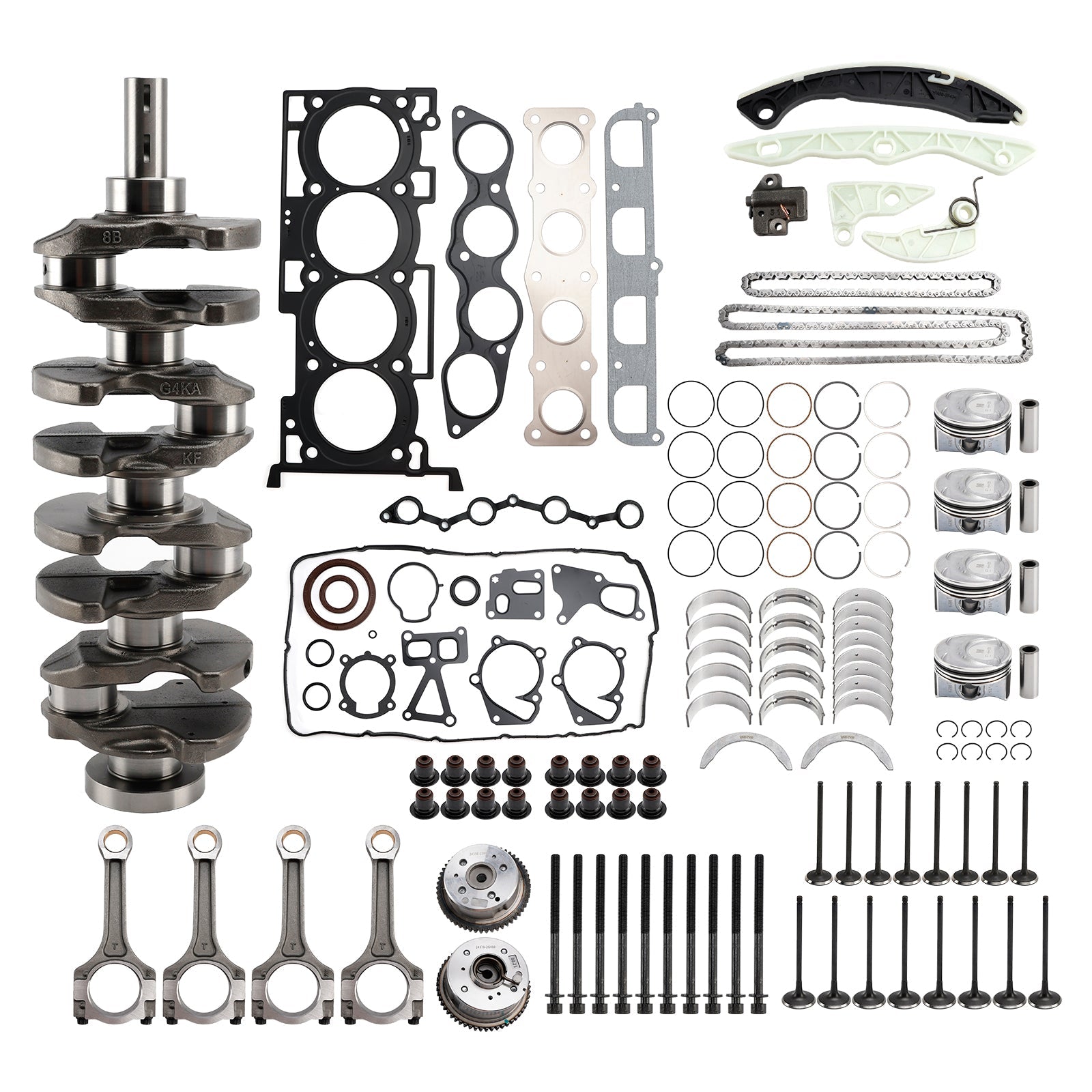 G4KF 2.0T Engine Rebuild Kit Crankshaft Con Rods Timing for Hyundai So ...