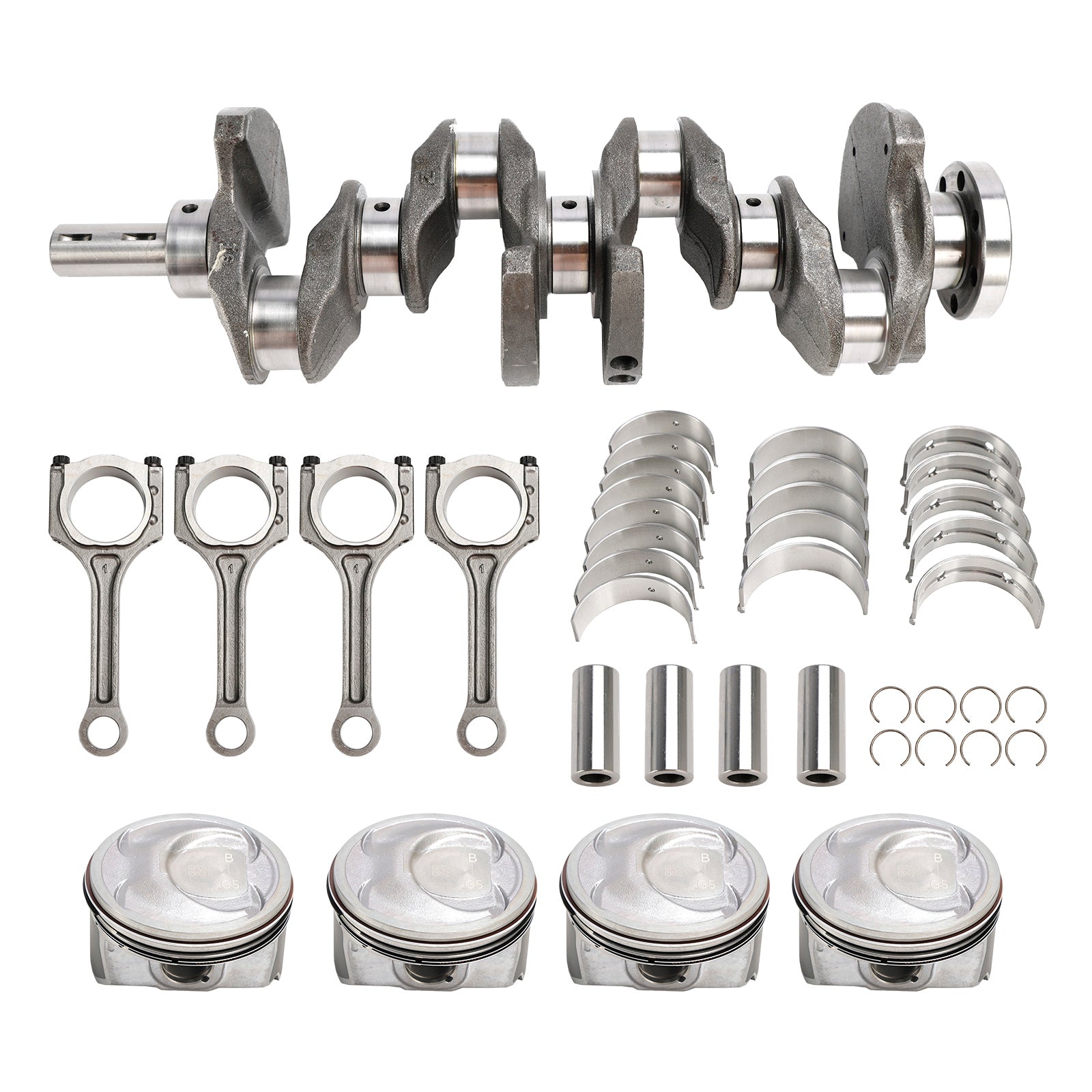 G4KD 2.0L Engine Crankshaft Rods Piston Kit & Bearing Set For Hyundai ...