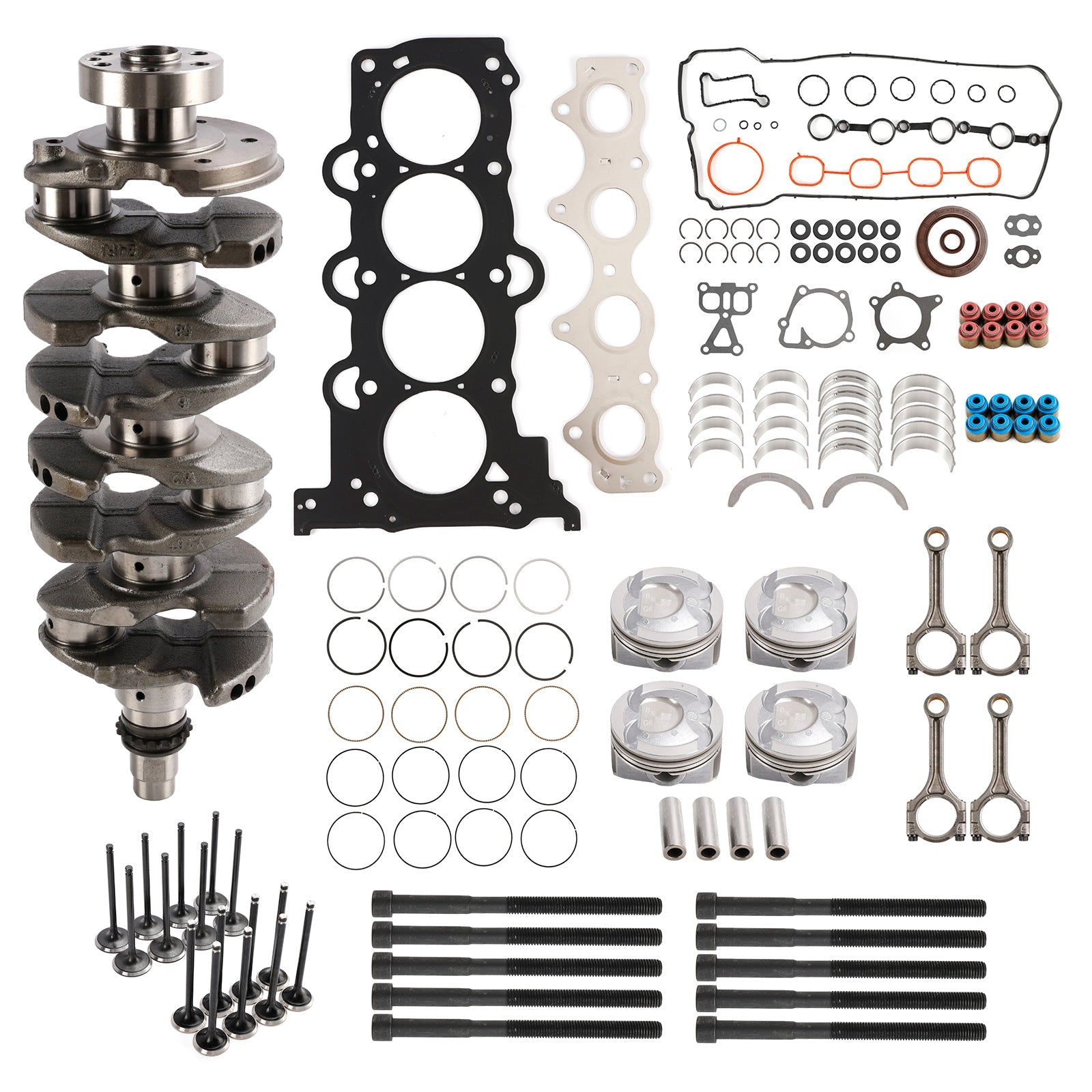 G4FJ 1.6T Engine Overhaul Rebuild Kit Pistons Rods Gasket Kit for Hyun ...