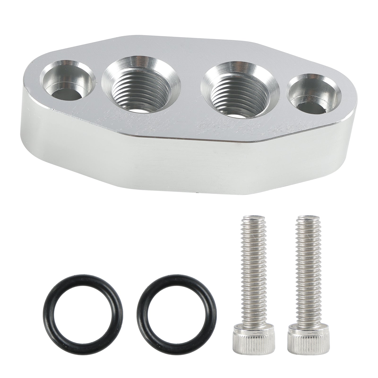 Oil Cooler Adapter 6AN ORB Oring In/Out Port Plate LS1 LSX LS3 LS LS2 ...