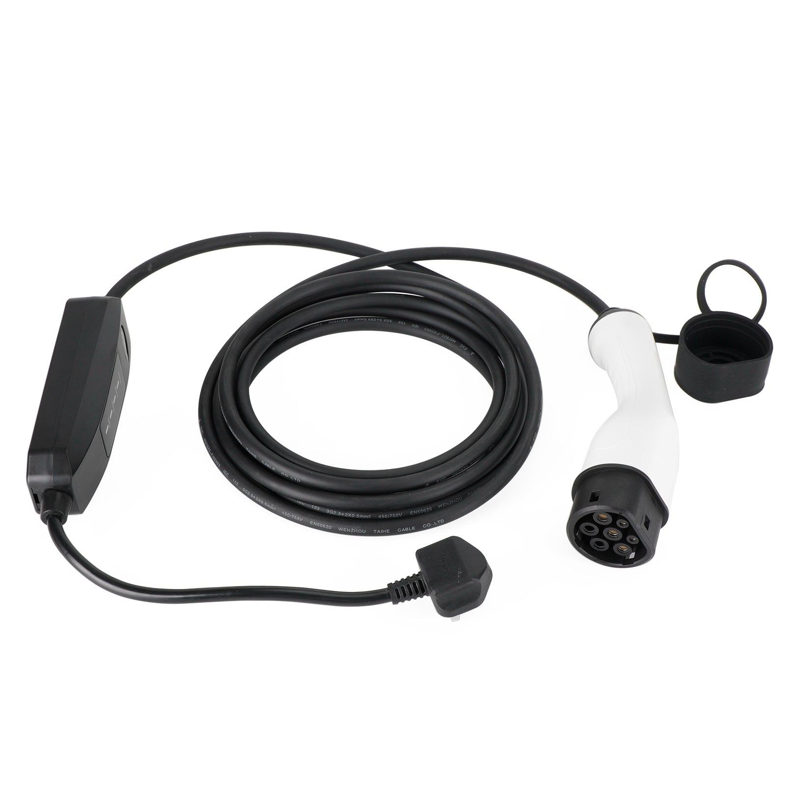 Protable 13A EV Charging Cable 5.5M Type 2 UK Plug 3 Pin Electric Vehi ...