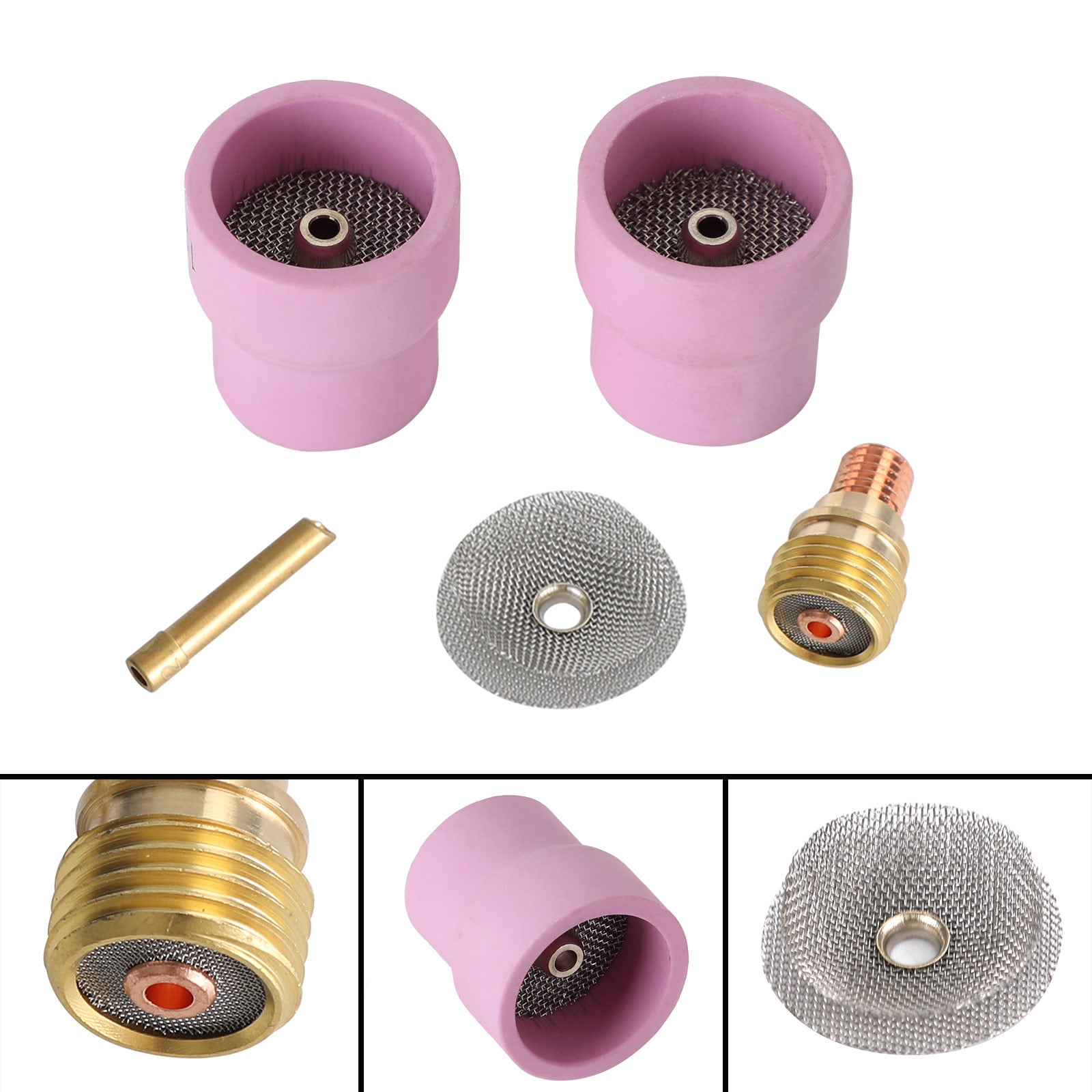 #12 Ceramic Glass Cup Complete Kit For Wp-9 20 & 25 Series Tig Torches ...