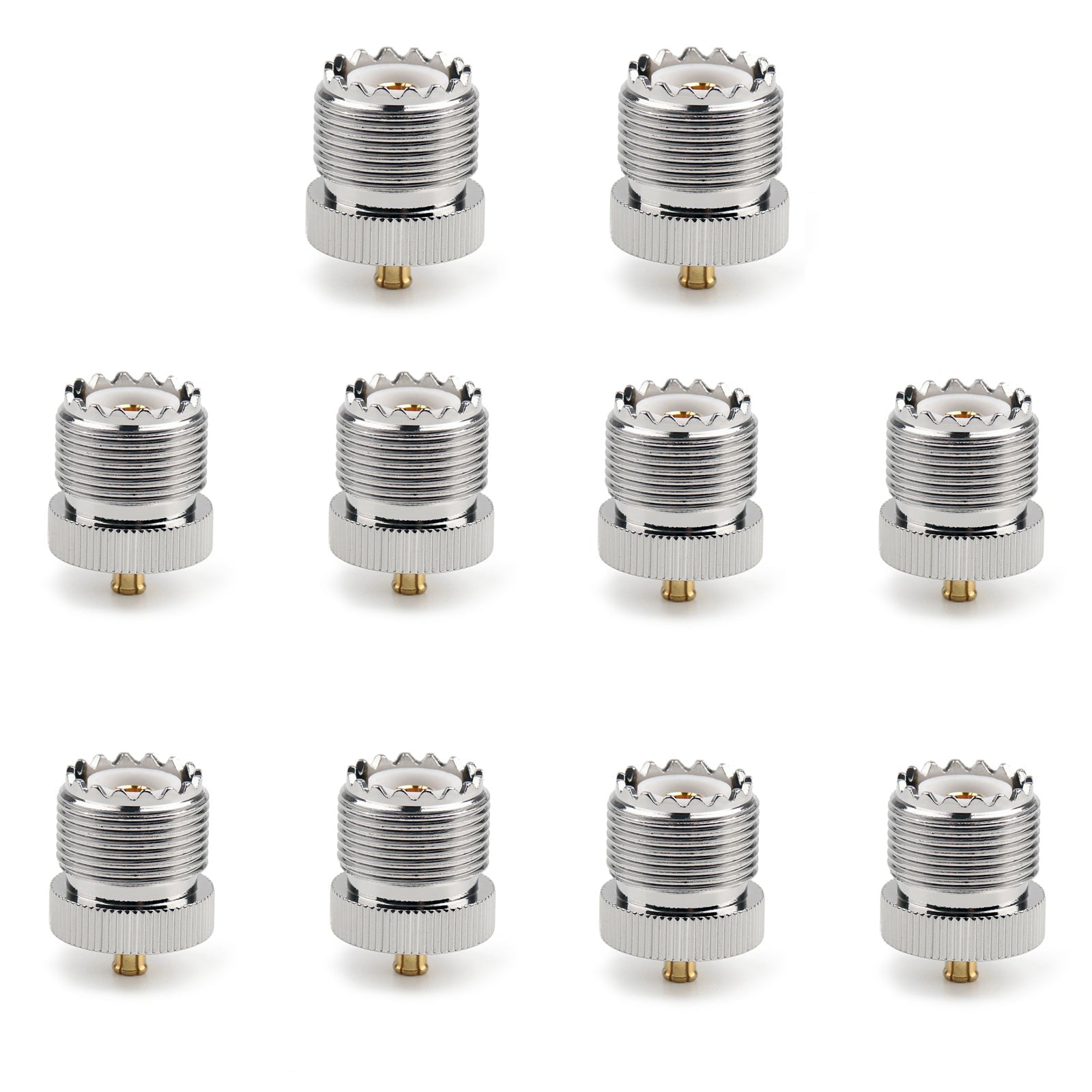 10pcs UHF SO239 Female to MCX Male Coax Adapter Connector For GPS RADI ...