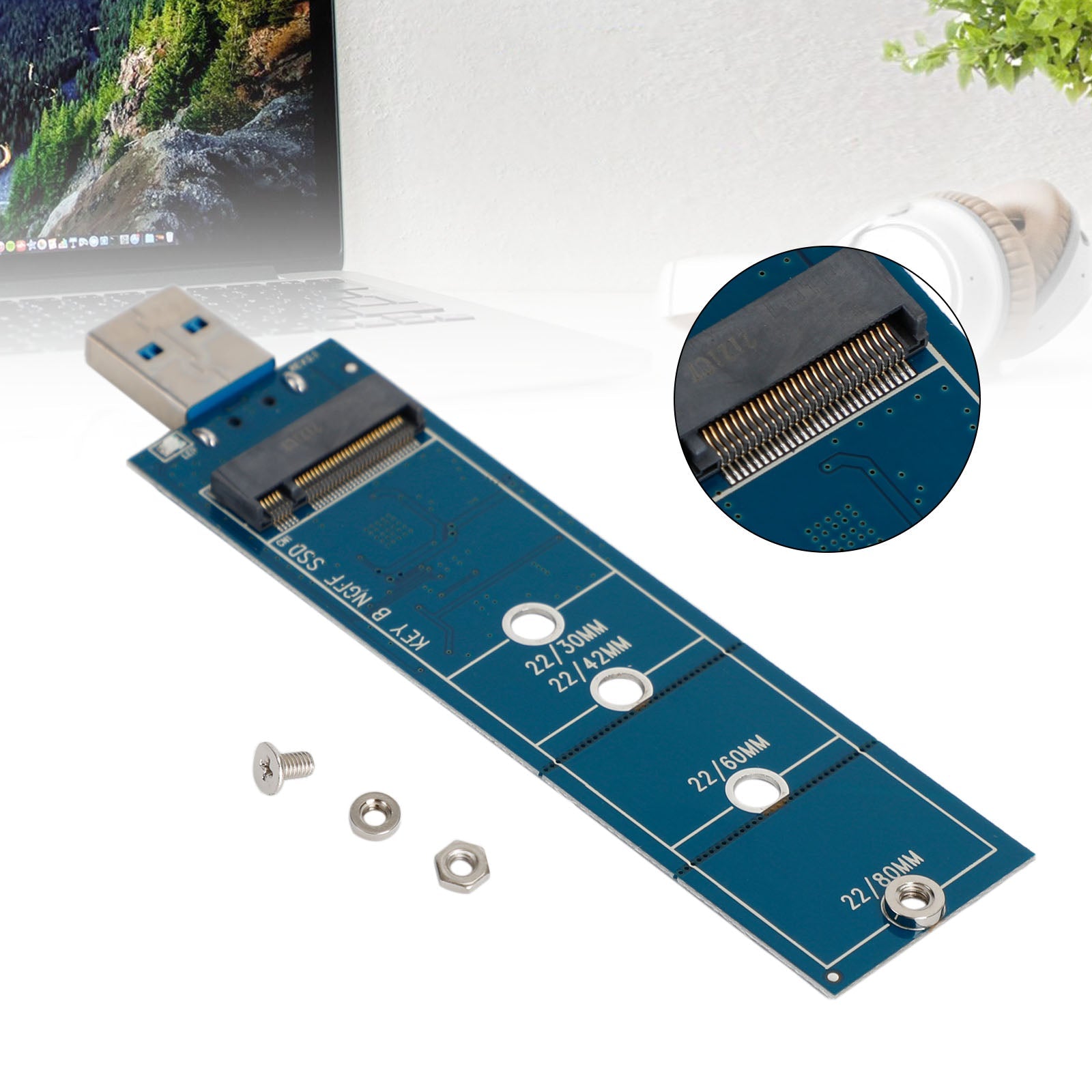 SSD M2 to USB M.2 NGFF SATA SSD B Key to USB 3.0 Adapter for Windows M ...