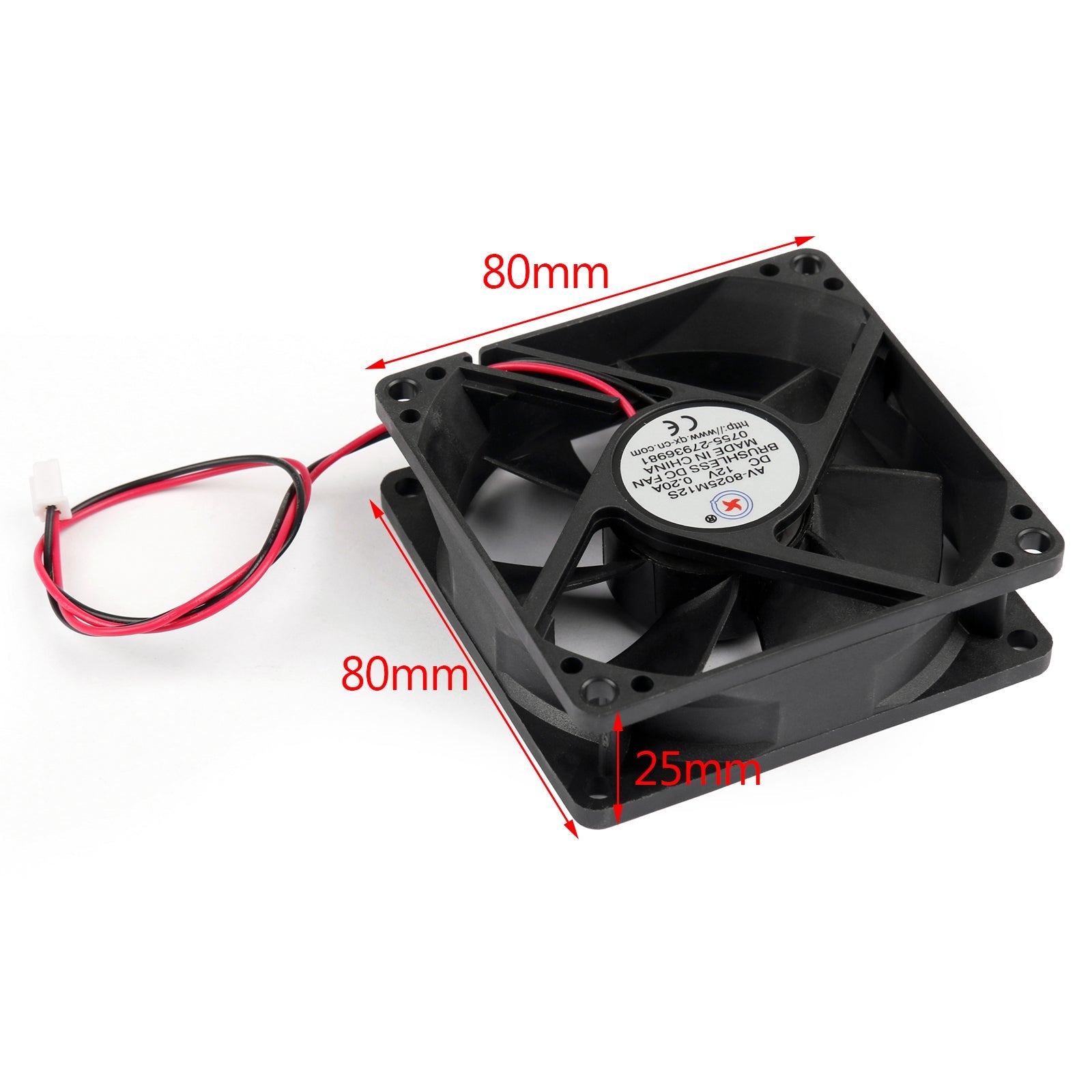 10PCS DC Brushless Cooling PC Computer Fan 12V 8025s 80x80x25mm 0.2A 2 ...