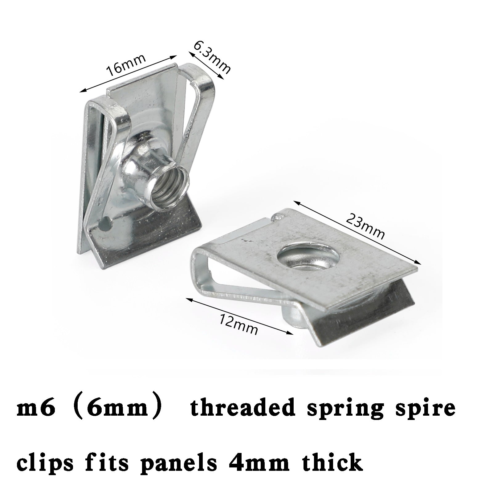 50x Fairing Clips M6 6mm Bodywork Panel Spire Clip Motorcycle Speed Cl ...