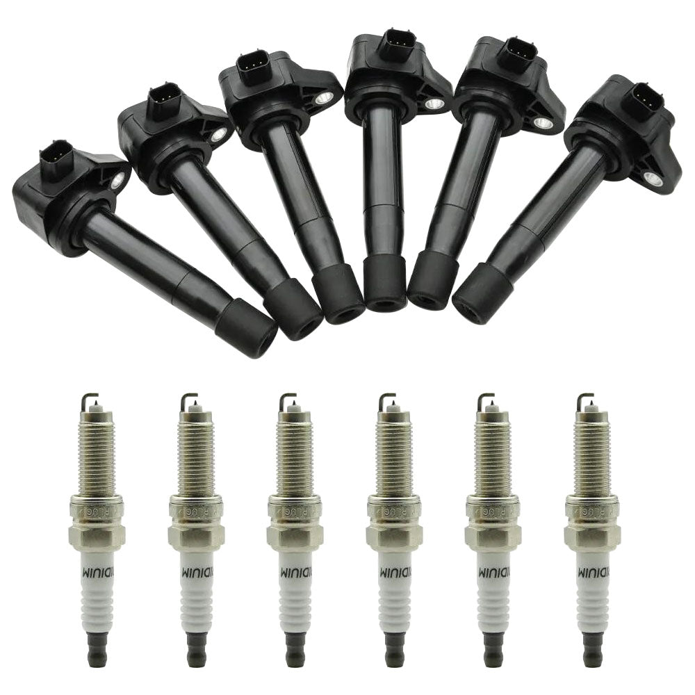 2009-2015 Honda Pilot V6 3.5L Ignition Coil +Spark Plug UF603 5C1681 6 ...