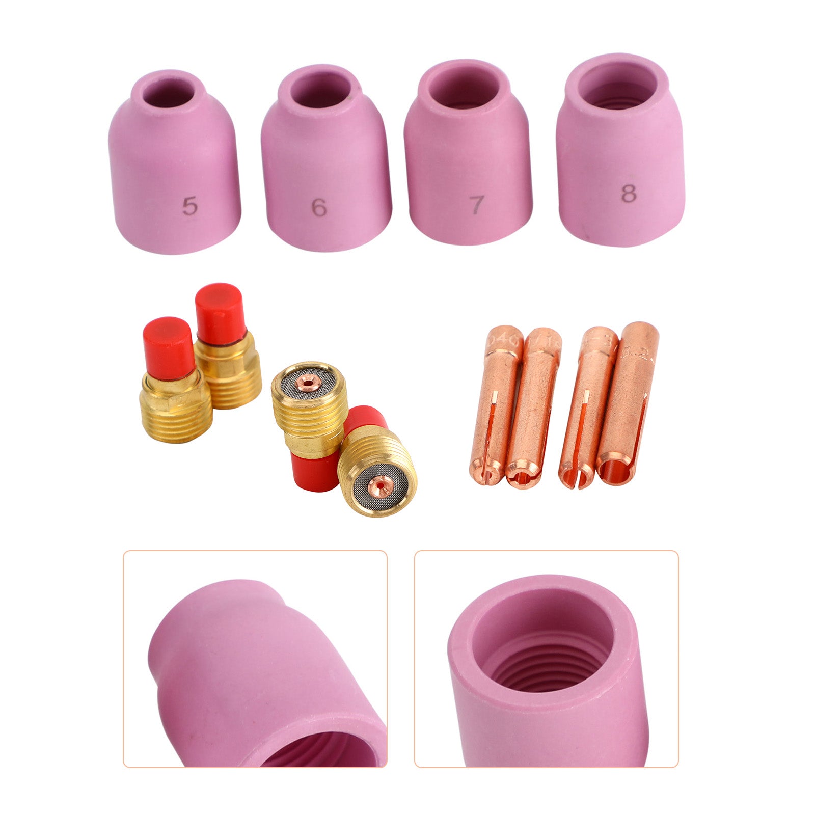 Tig Welding Gas Lens Kit For 9 And 20 Torches With Collets 12Pcs ...