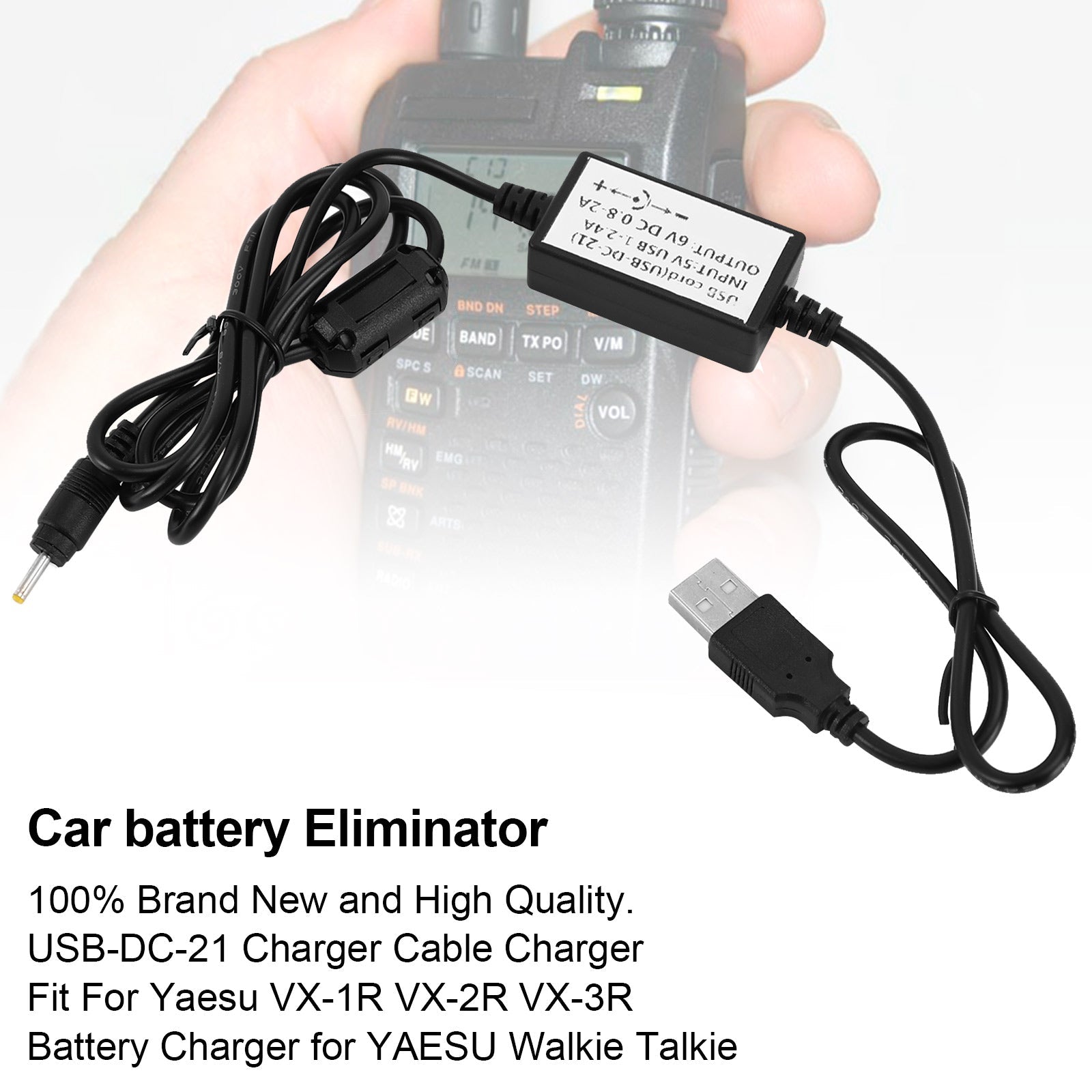 Usb-Dc-21 Cable Charger For Vx-1R Vx-2R Vx-3R Battery Charger For Walk ...