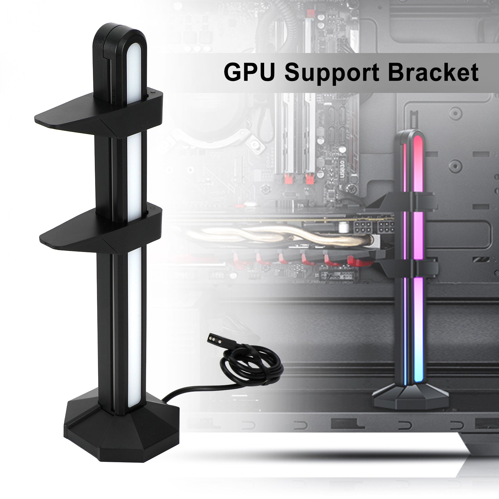 GPU Support Bracket ARGB Graphics Card Sag Brace Video Card GPU Stand ...