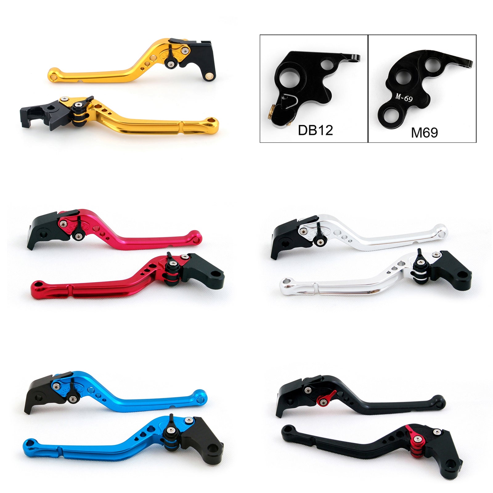 Long Brake Clutch Levers For KTM 690 SMC/SMC-R/Duke/Duke R 2012-13 Bla ...