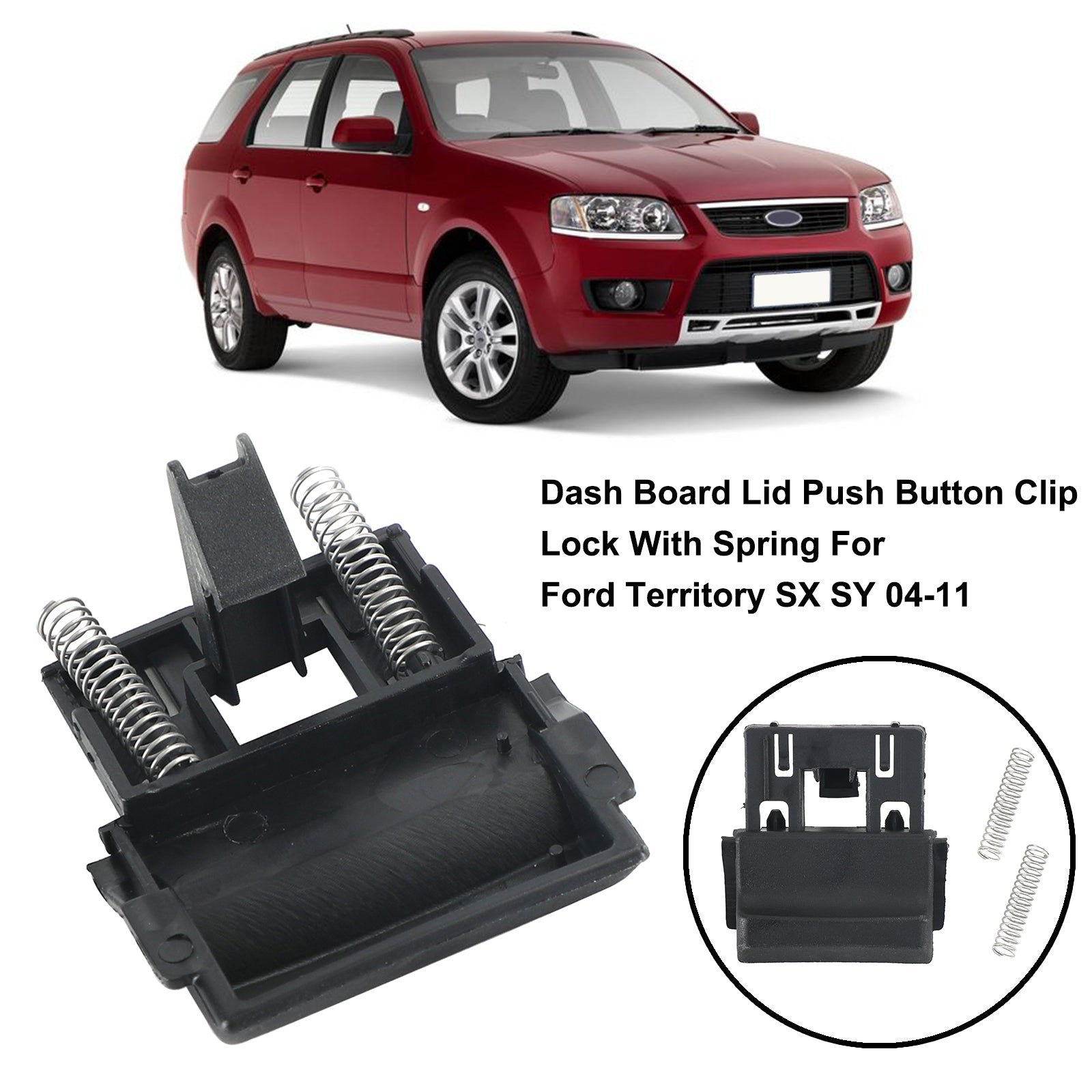 Dash Board Lid Push Button Clip Lock With Spring For Ford Territory SX ...