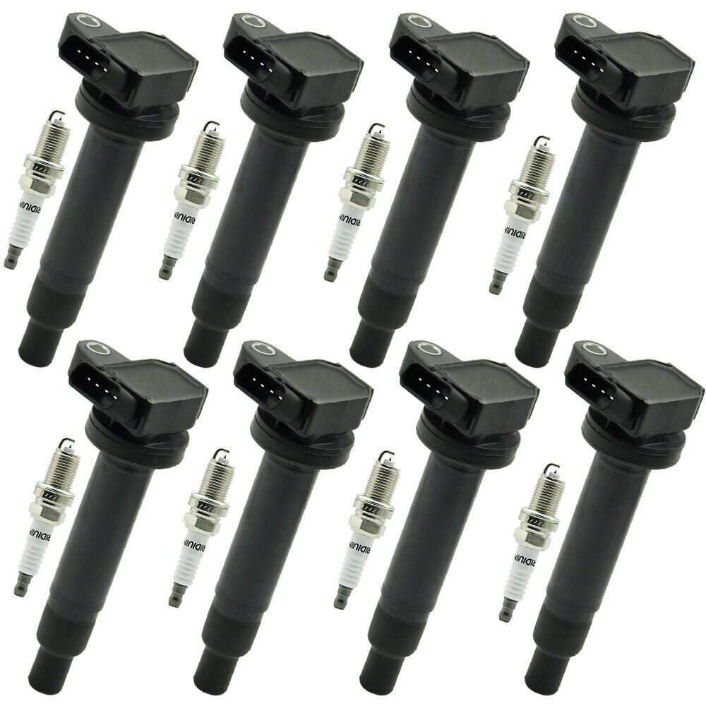 Lexus SC430 2002-2010 4.3L 8PCS Ignition Coil+Spark Plug UF230 UF493 9 ...