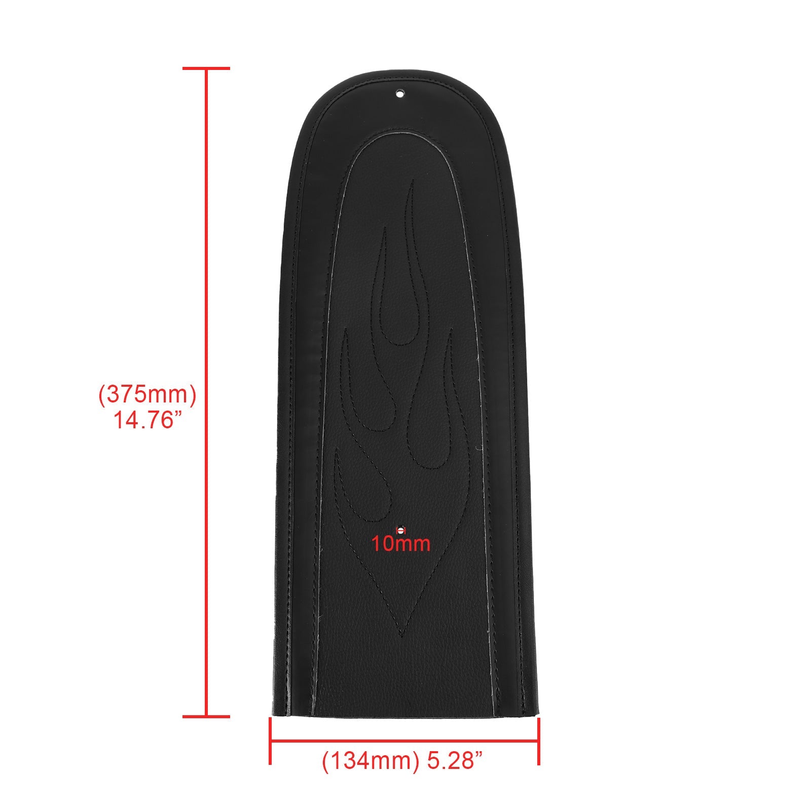 Black Flame Stitch PU Leather Rear Seat Fender Bib Fit For Dyna Super ...