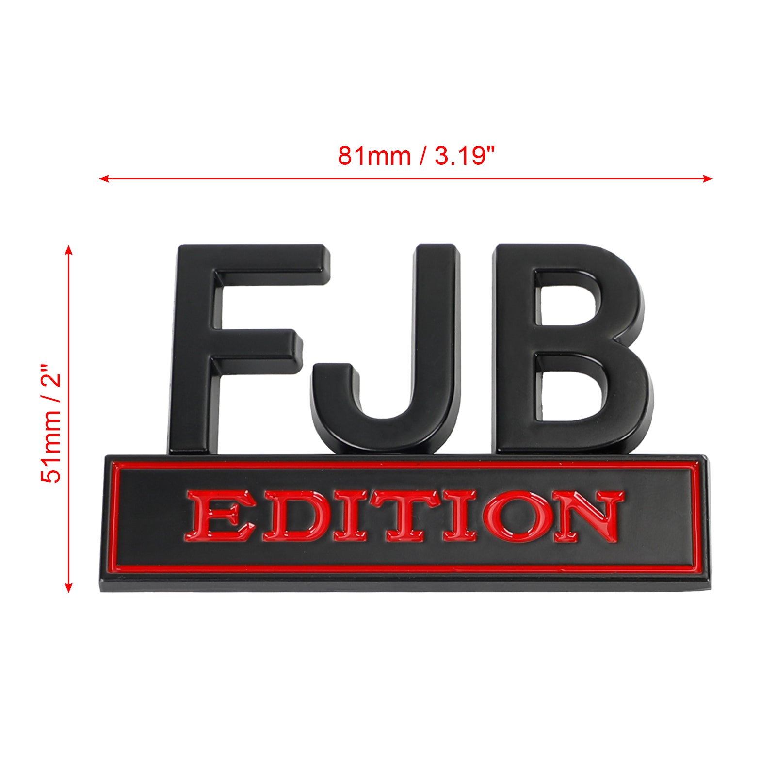 2脳 FJB EDITION 3D Emblem Badge Truck Car Decal Bumper Sticker Black ...