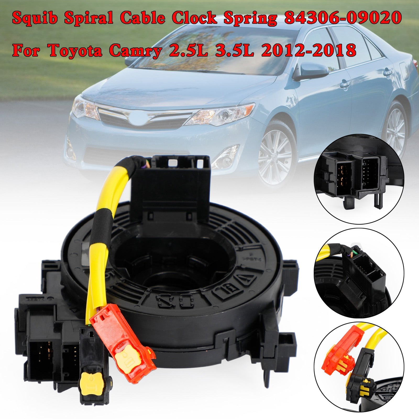 Squib Spiral Cable Clock Spring 84306-09020 For Toyota Camry 2.5L 3.5L ...