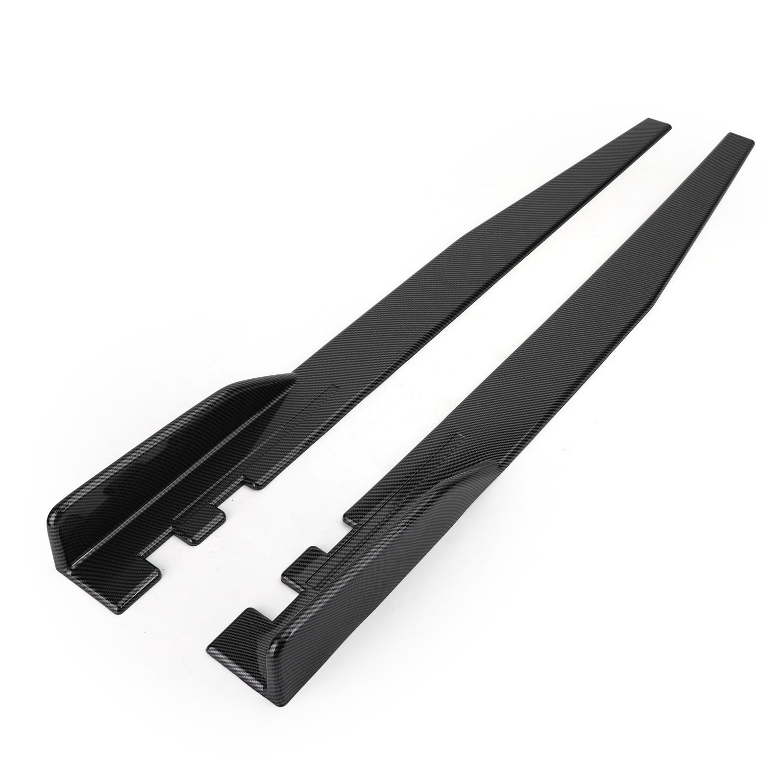 Pair 120cm Car Carbon Fiber Side Skirts Rocker Splitters Diffuser Wing ...