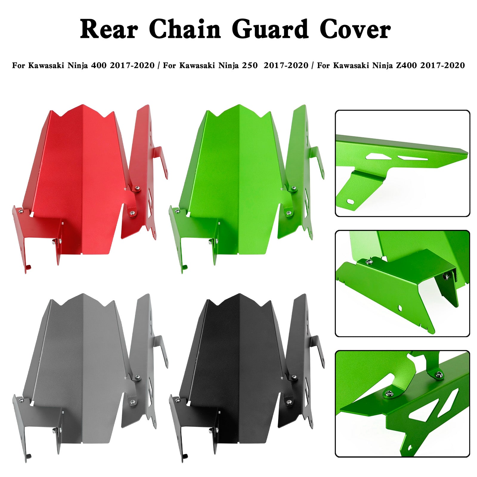 Sprocket Chain Guard Cover For Kawasaki Ninja 400/250 Z400 2017-2020 B ...