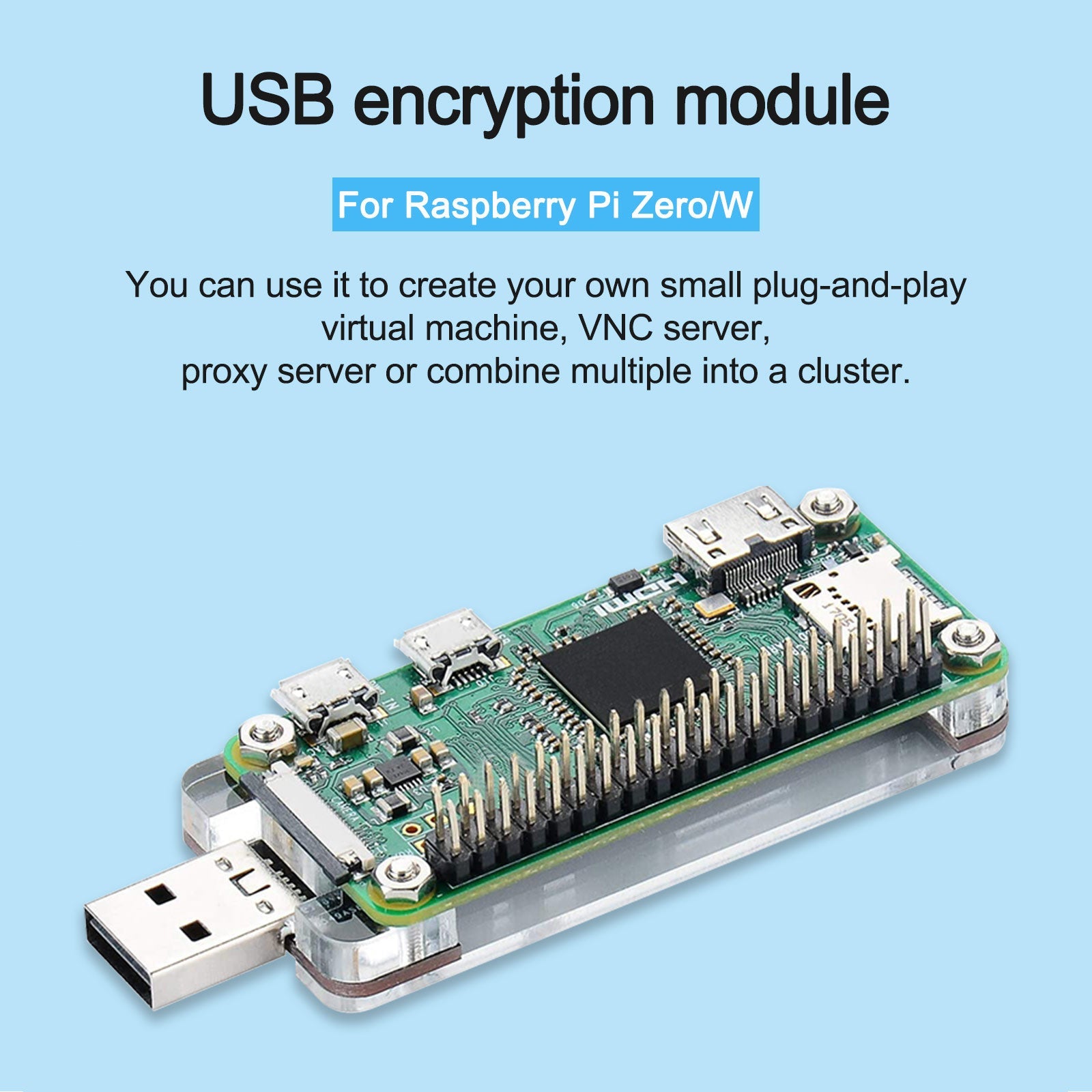 Expansion Board USB Dongle Module Connector for Raspberry Pi Zero / W ...