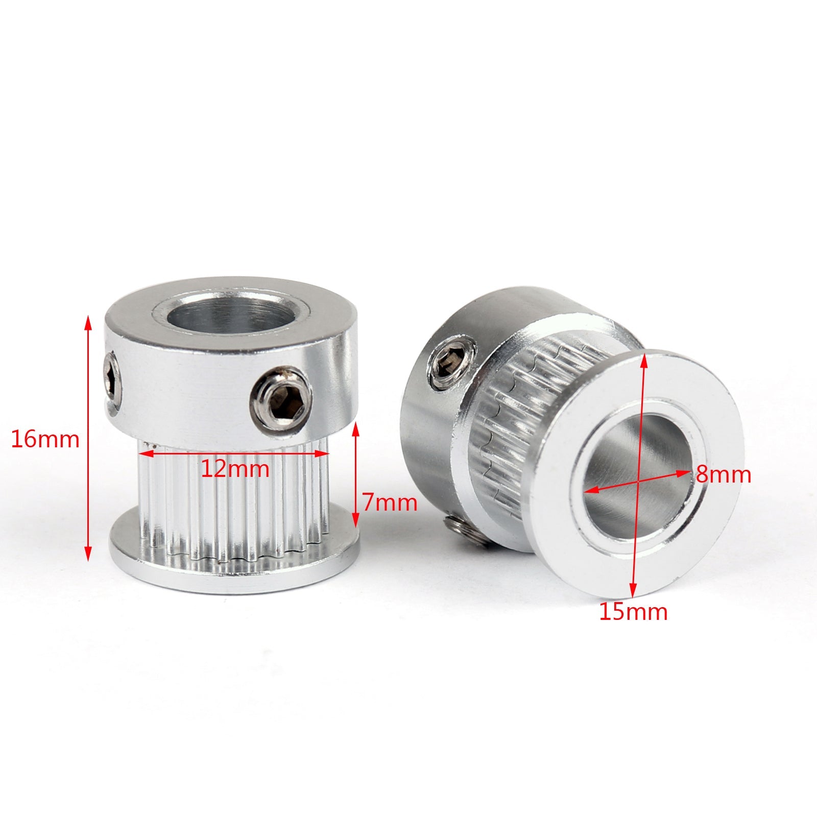 8pcs GT2 Pulley 20Teeth Bore 8mm + 5m GT2 Timing Belt For 3D Printer P ...