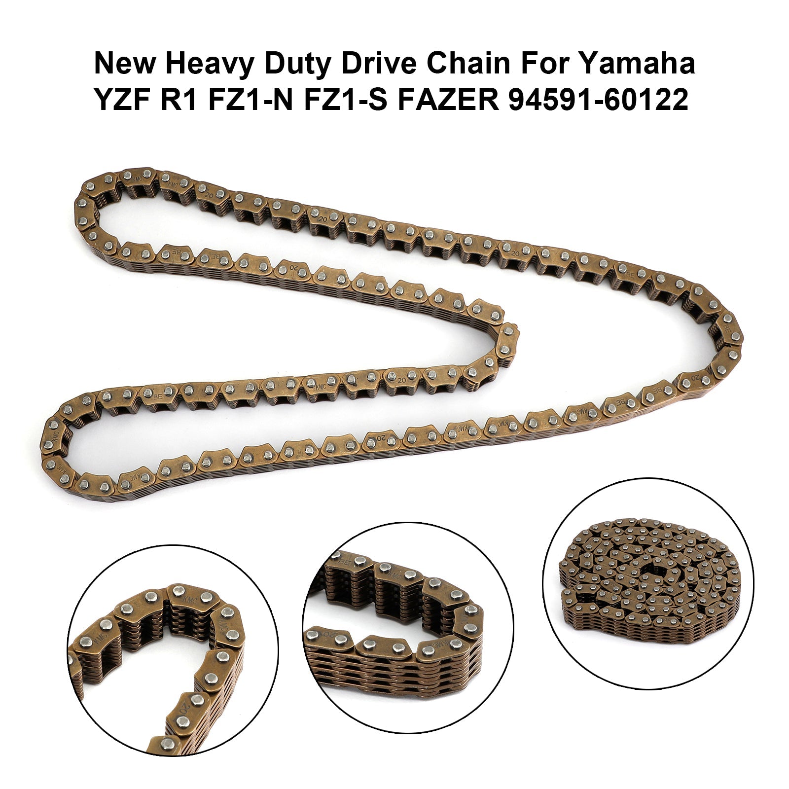 New Heavy Duty Drive Chain For Yamaha Yzf R1 Fz1-N Fz1-S Fazer 94591-6 ...