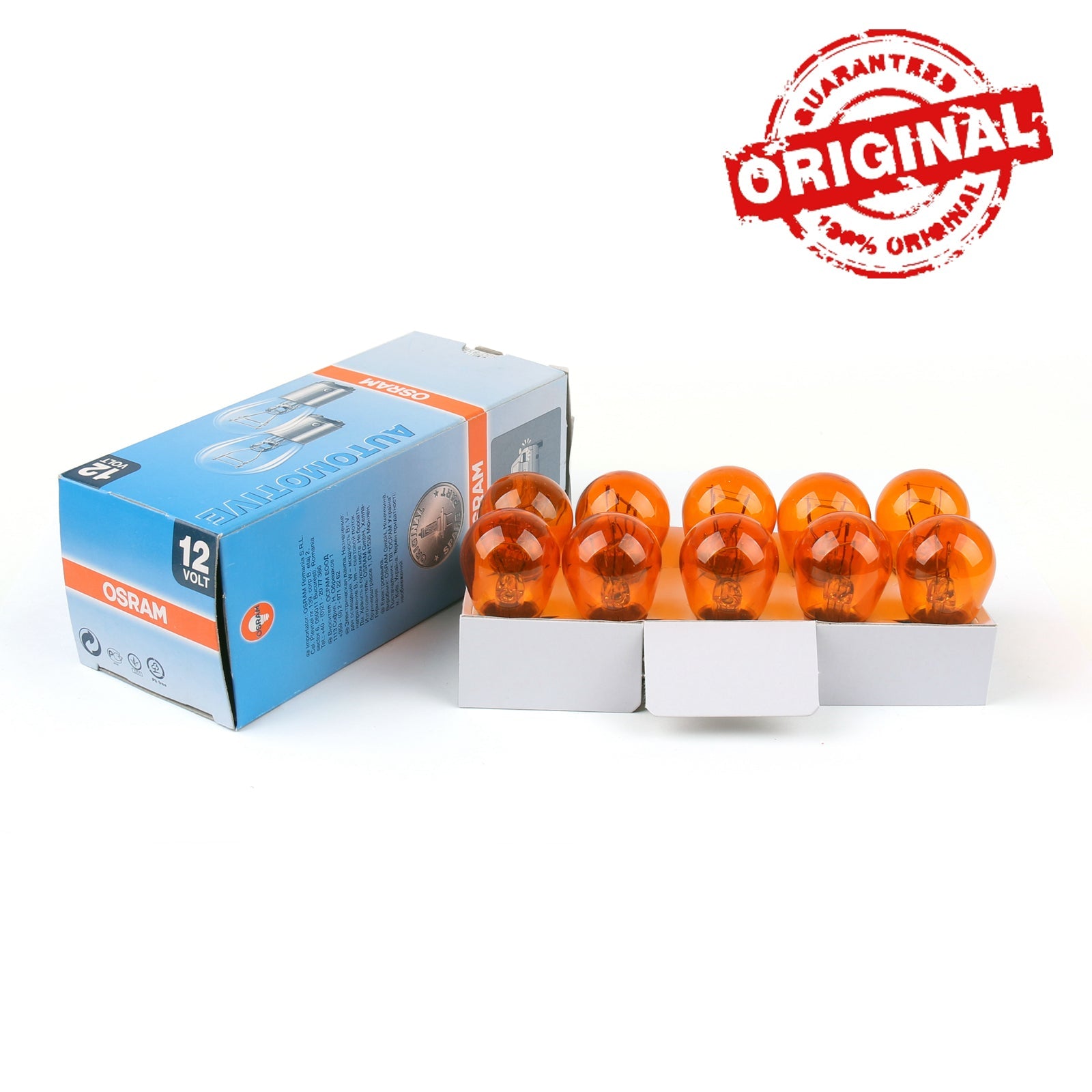10Pcs OSRAM 7528Y 12V 21/5W P21/5W BAY15D Stop DRL Lights Lamp Bulbs ...