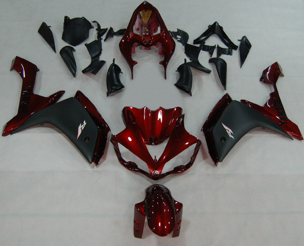 2007-2008 Yamaha YZF-R1 Red Cherry Black R1 Racing Amotopart Fairings ...