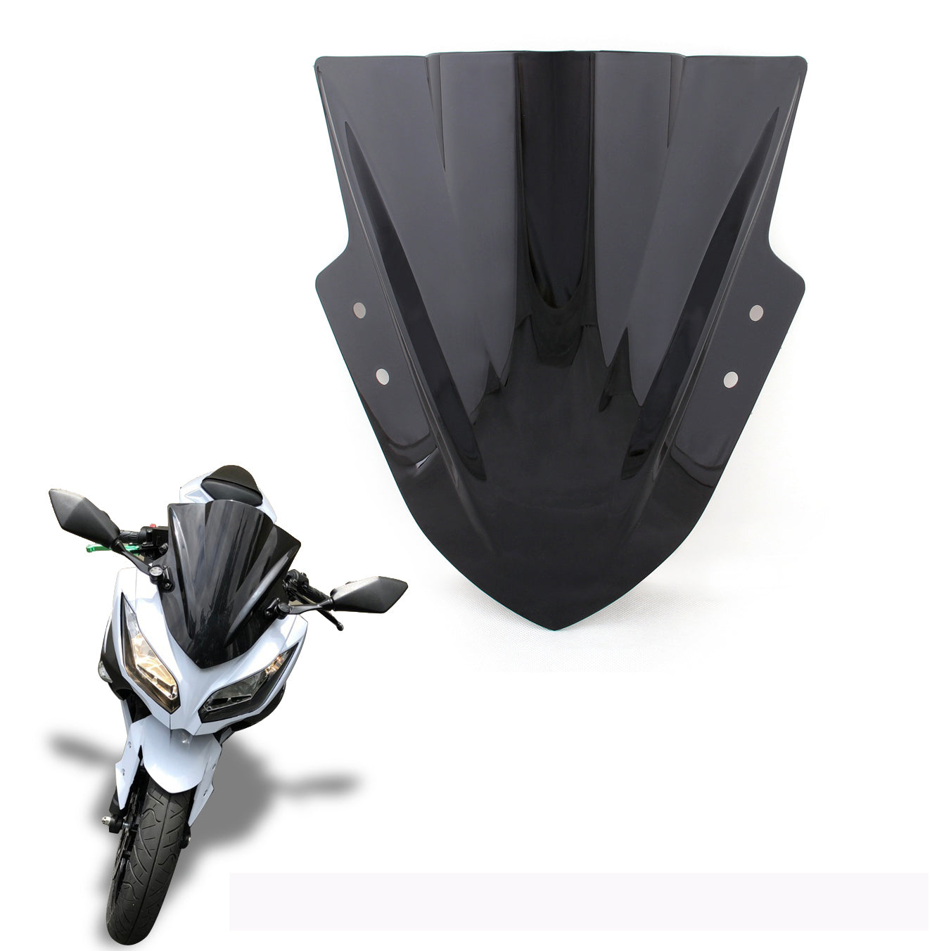 Windshield WindScreen Double Bubble For Kawasaki Ninja 300 EX300 2013 ...