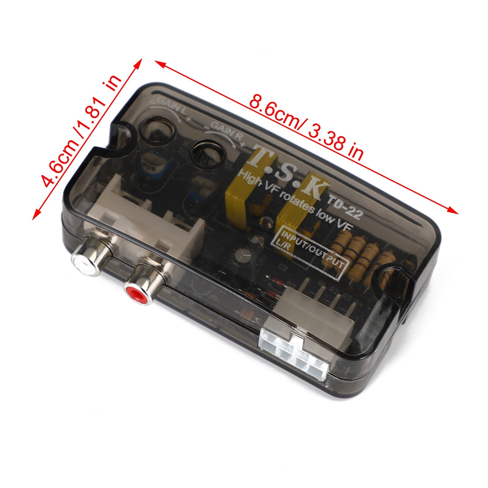 12V Td-22 Rca Stereo High To Low Frequency Level Audio Speaker Convert ...