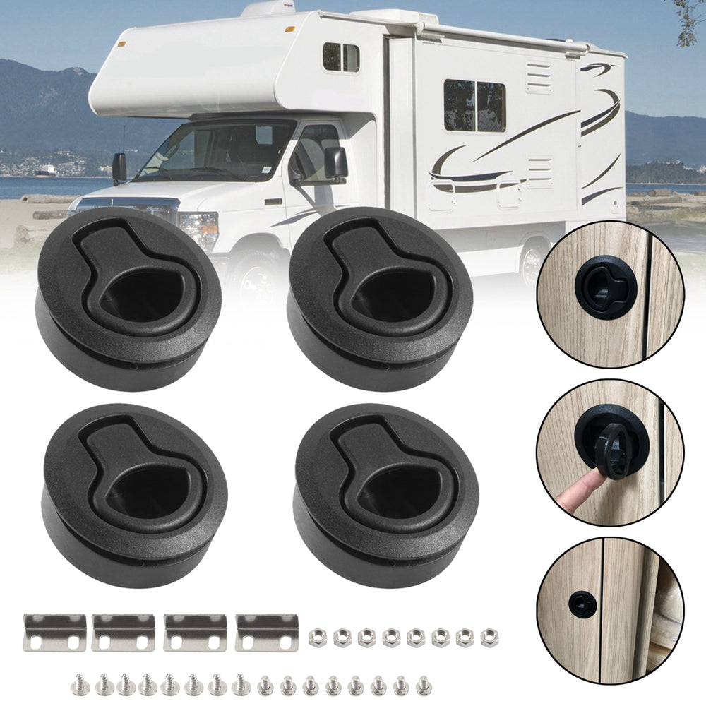 4×RV Boat Door Replace Slam Latch Hatch 2" Deck Round Pull Latch 1/2 ...