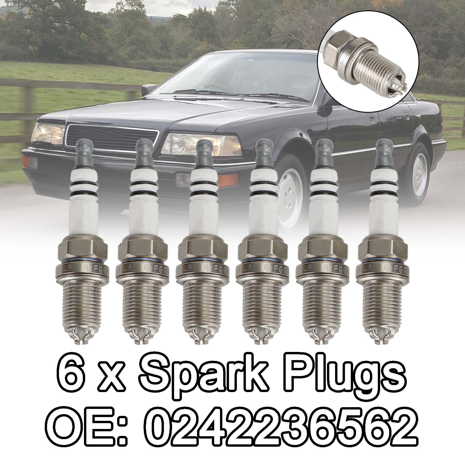 6x Spark Plugs 0242236562 for BMW E36 E46 323i 325i 323i 328i 330i E39 ...