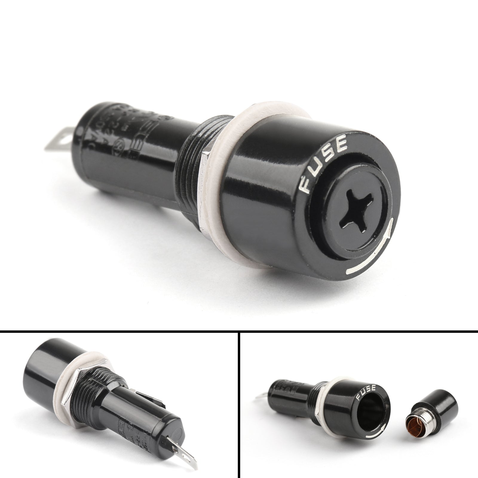 1PCS SCI R3-22 Panel Mount Chassis Fuse Holder For 6x30mm Glass Fuses ...