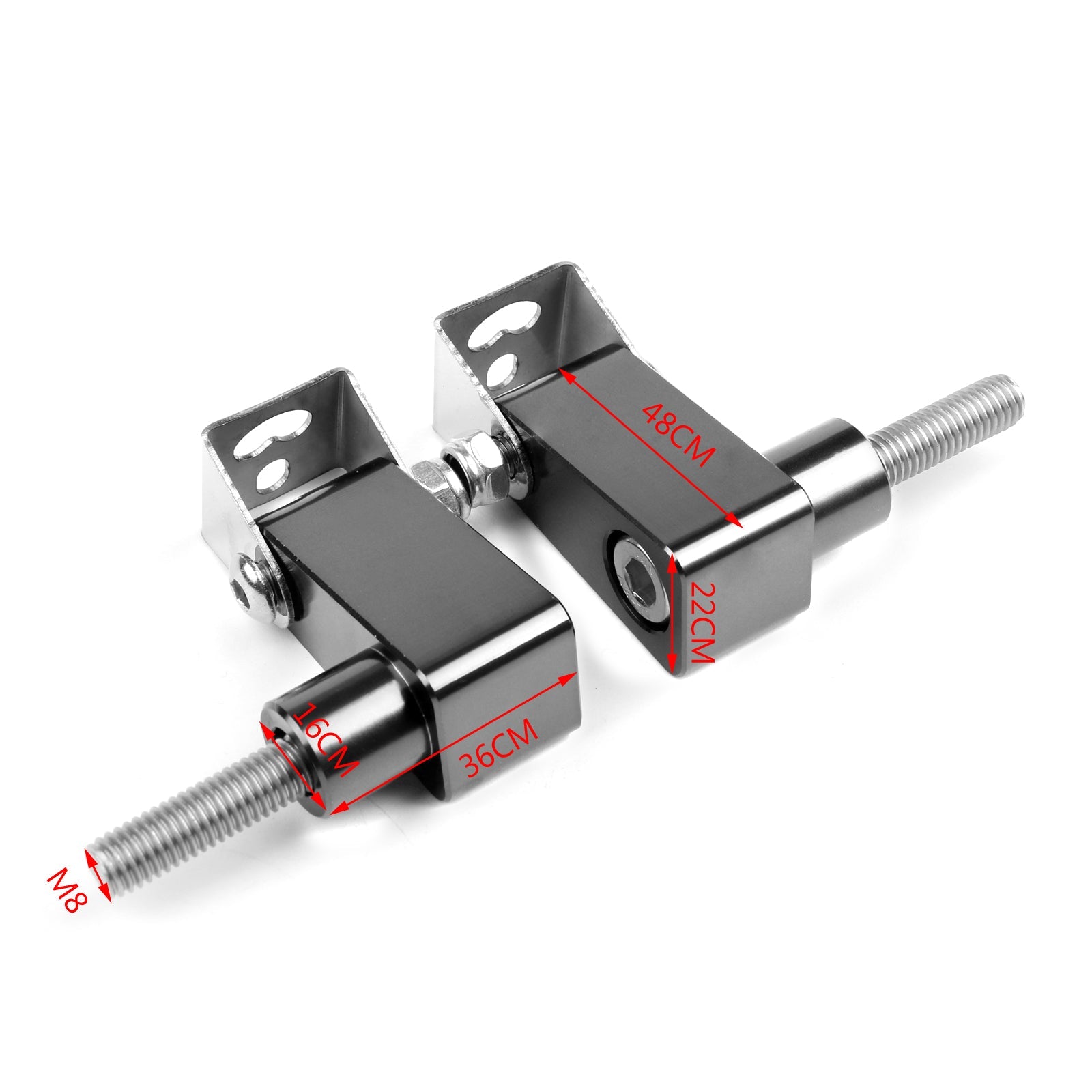 Pair CNC Titan M8 Motorcycle Headlight Fog Light Mount Bracket Extende ...