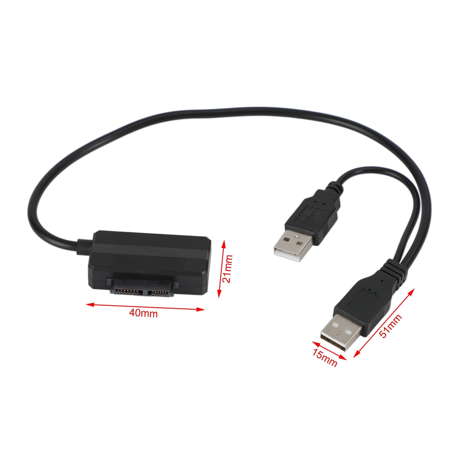 USB 2.0 to 2.5inch HDD 7+15pin SATA Hard Drive Cable Adapter For SATA ...