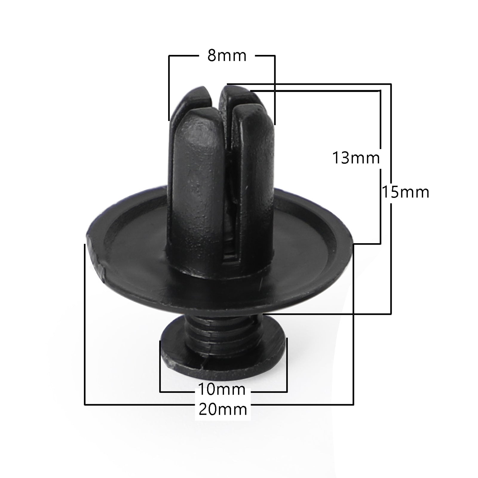 10pcs Fairing Panel Bolt Clip 8mm Plastic Screw Rivets Clips Black For ...