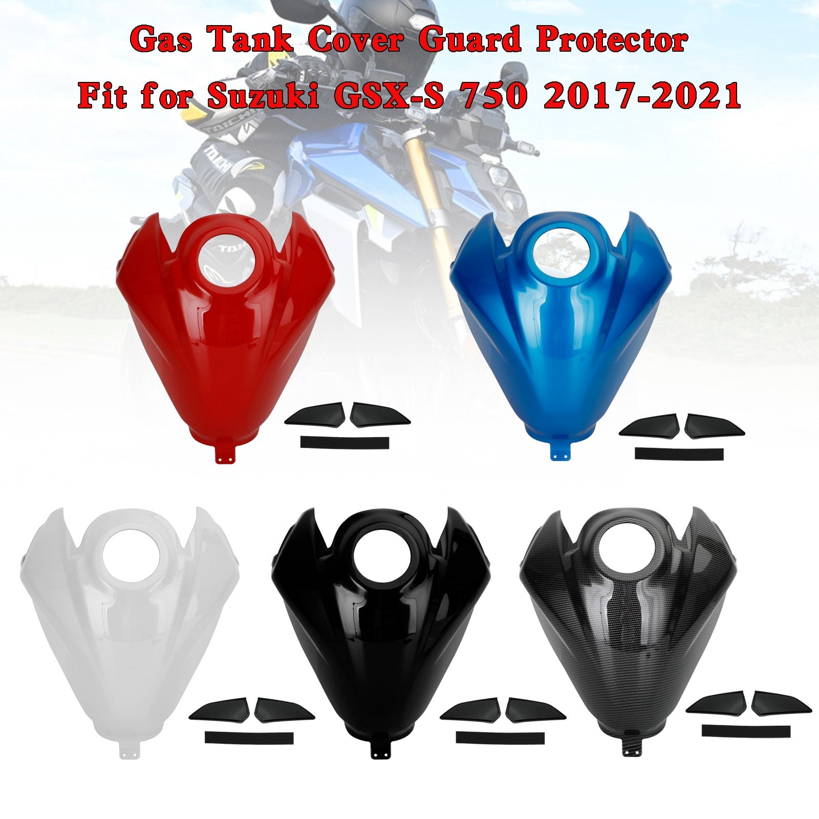 Gas Tank Cover Guard Protector For Suzuki GSX-S 750 GSXS 2017-2021 Bla ...