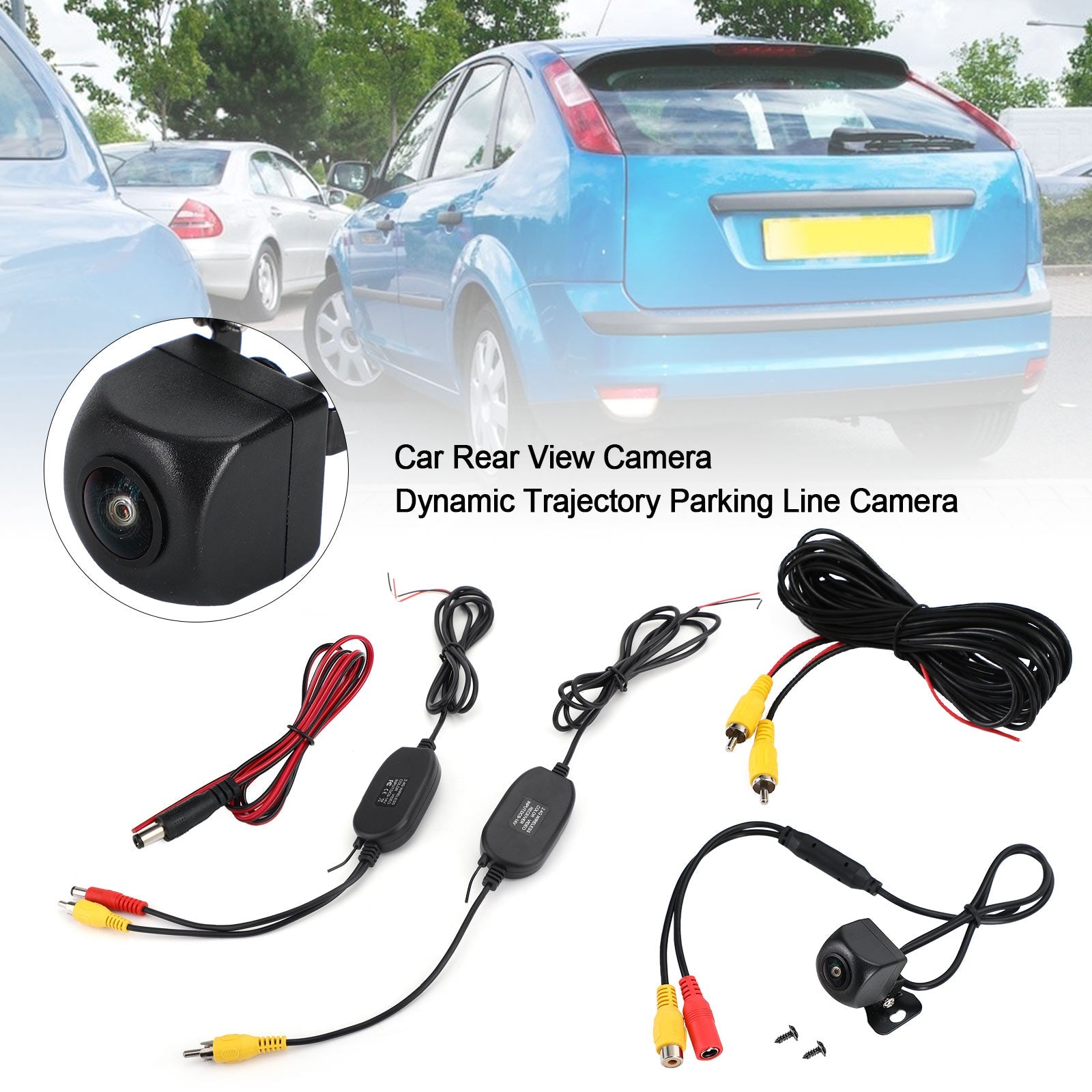 Car Wireless Trajectory Dynamic Moving Guide Line Rear View Reverse Ca ...