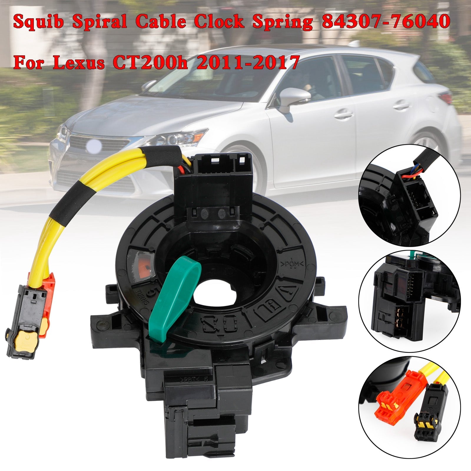 Squib Spiral Cable Clock Spring 84307-76040 For Lexus CT200h 2011-2017 ...