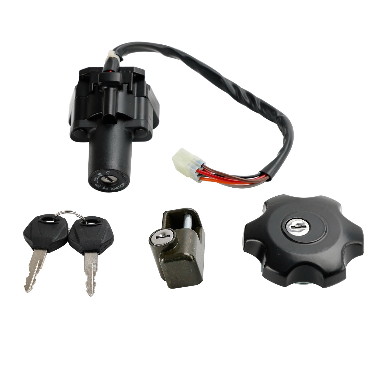 Ignition Switch Fuel Cap Seat Lock Set For Suzuki DR650 DR650SE 1996 ...
